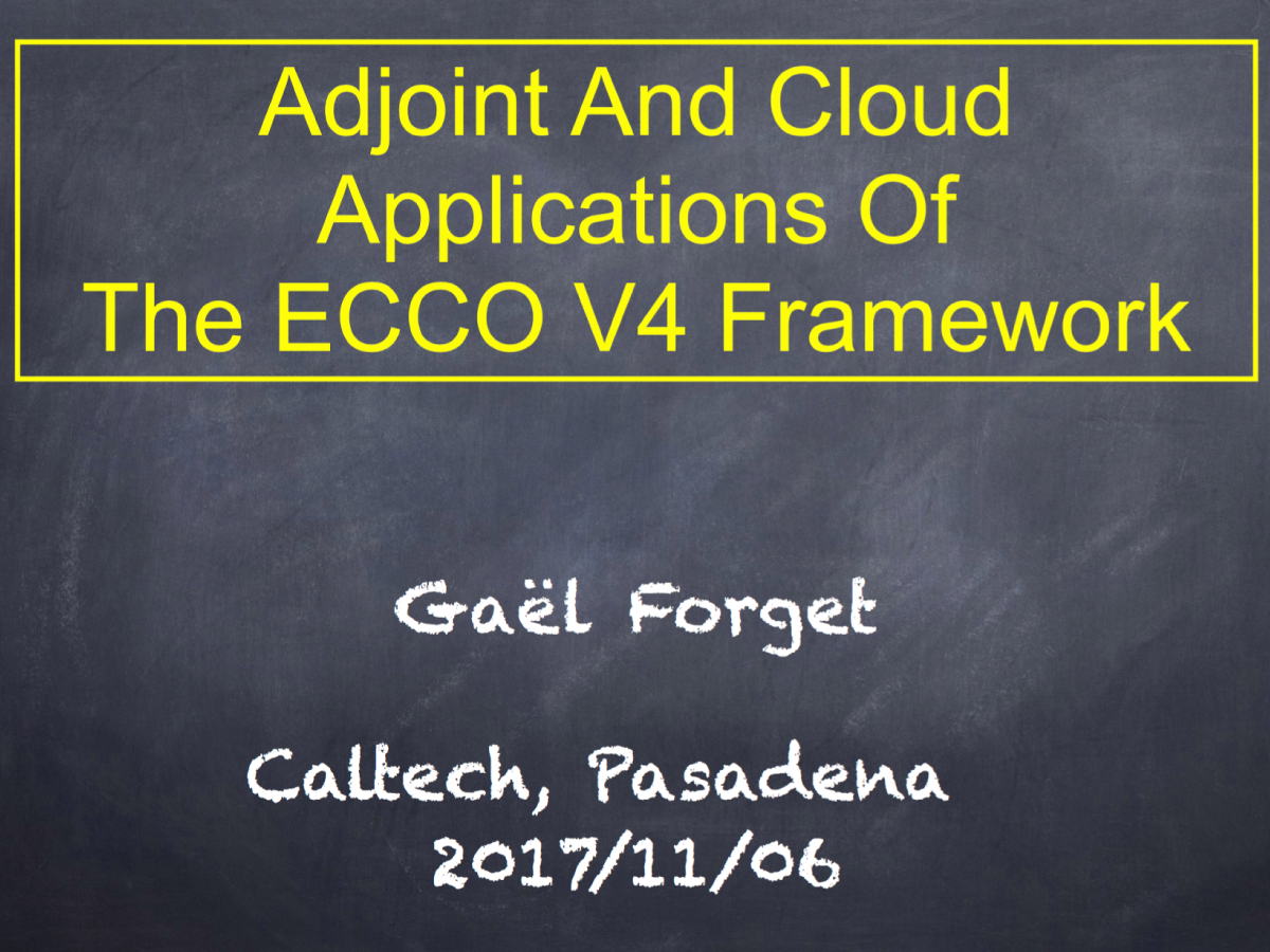 NASA ECCO - Meeting Documents