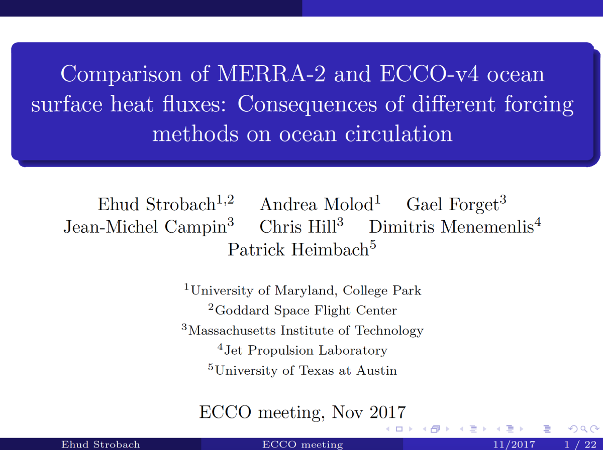 NASA ECCO - Meeting Documents