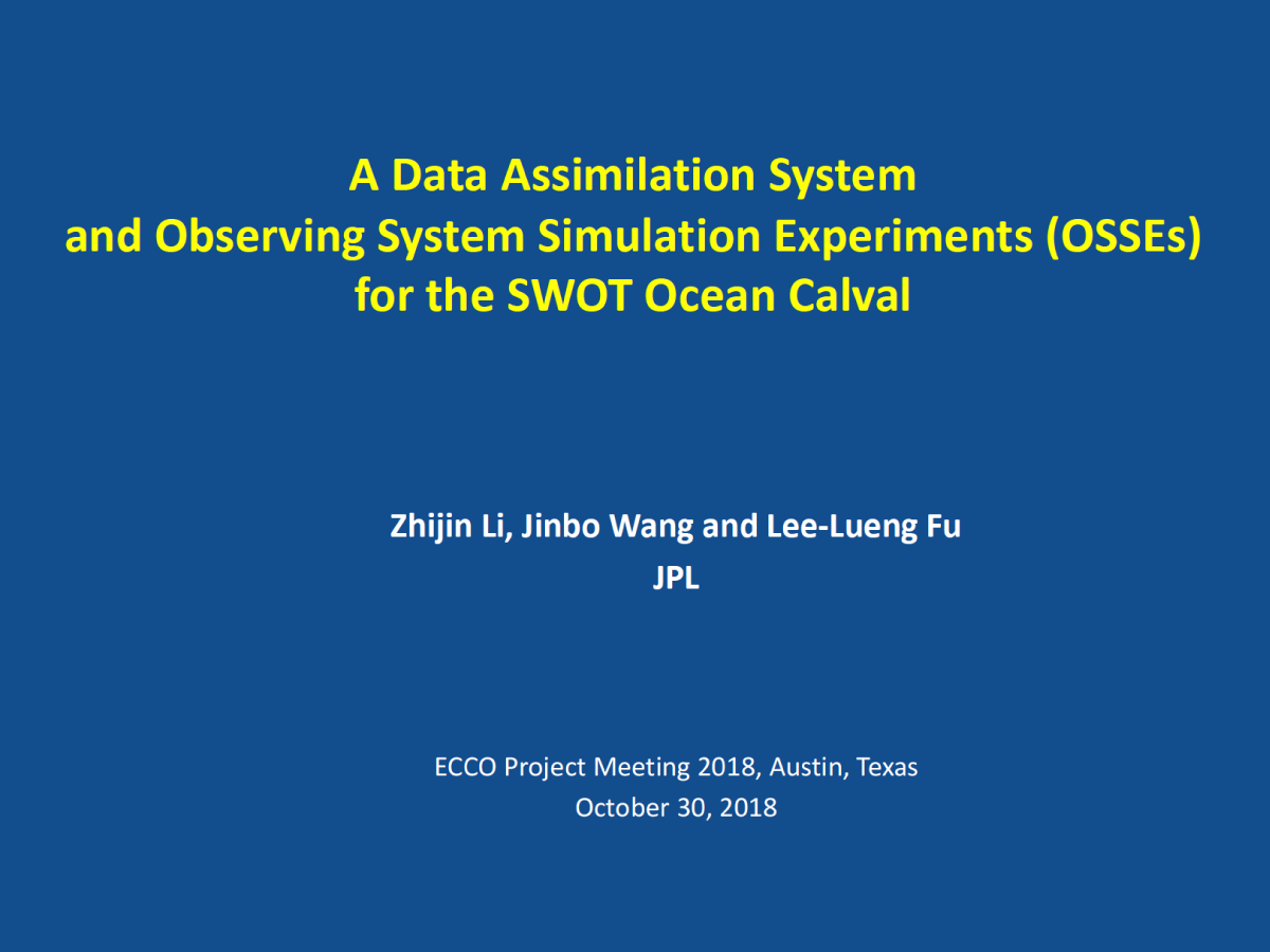 NASA ECCO - Meeting Documents
